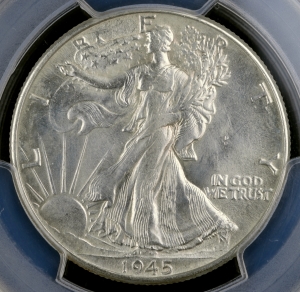 1945 50C WALKING LIBERTY HALF DOLLAR PCGS MS62 83746614