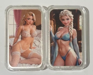 EC&T Exclusive Princess in the Sheets: Elsie & Zela 1oz .999 Silver Bar