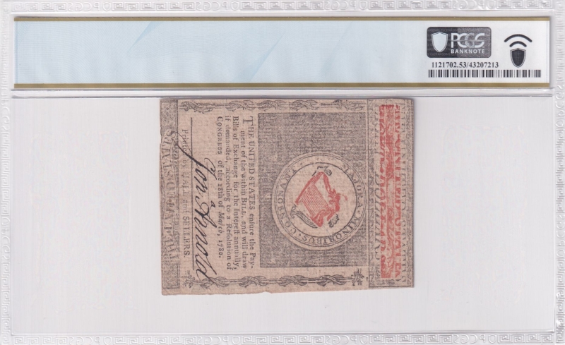 1780 Rhode Island $8 - Colonial Currency - PCGS AU53