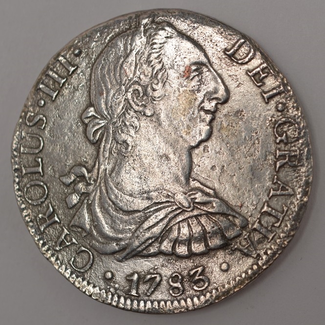 1783-FF Mexico 8 Reales - Carlos III - El Cazador Shipwreck