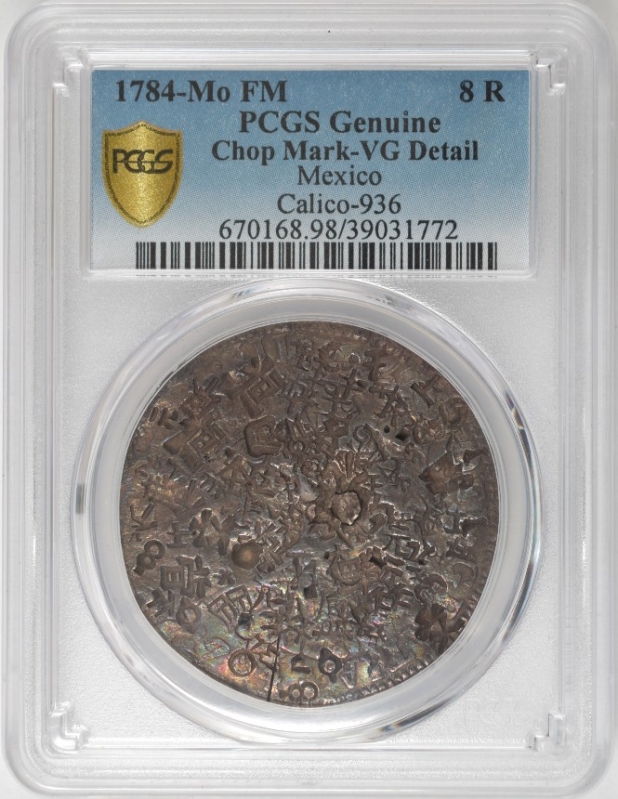 1784-Mo Mexico 8 Reales - Carlos III - PCGS Genuine Chop Mark VG Detail