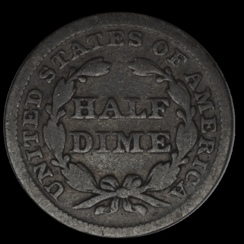 1851 U.S. 5¢ - Seated Liberty Half Dime - F
