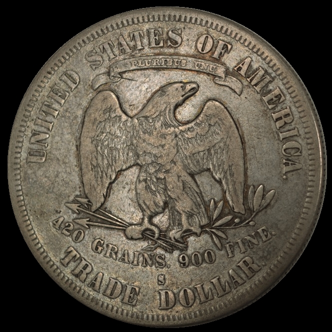 1877-S U.S. $1 - Silver Trade Dollar (Potty Dollar)