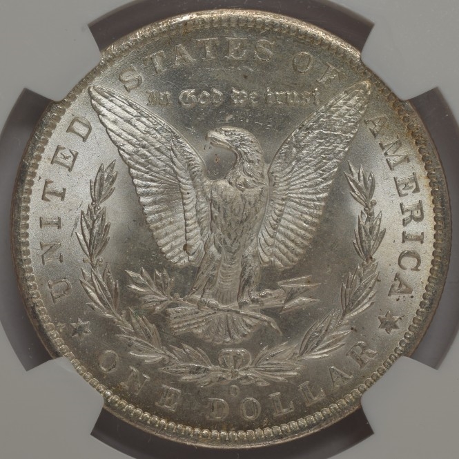 1885-O U.S. $1 - Morgan Silver Dollar - NGC MS63 (Toning!)