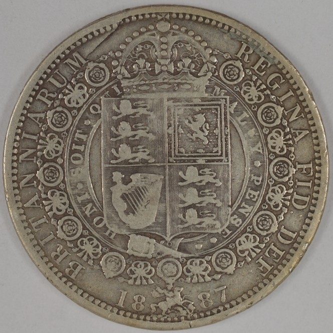 1887 Great Britain 1/2 Crown - Victoria (2nd portrait)