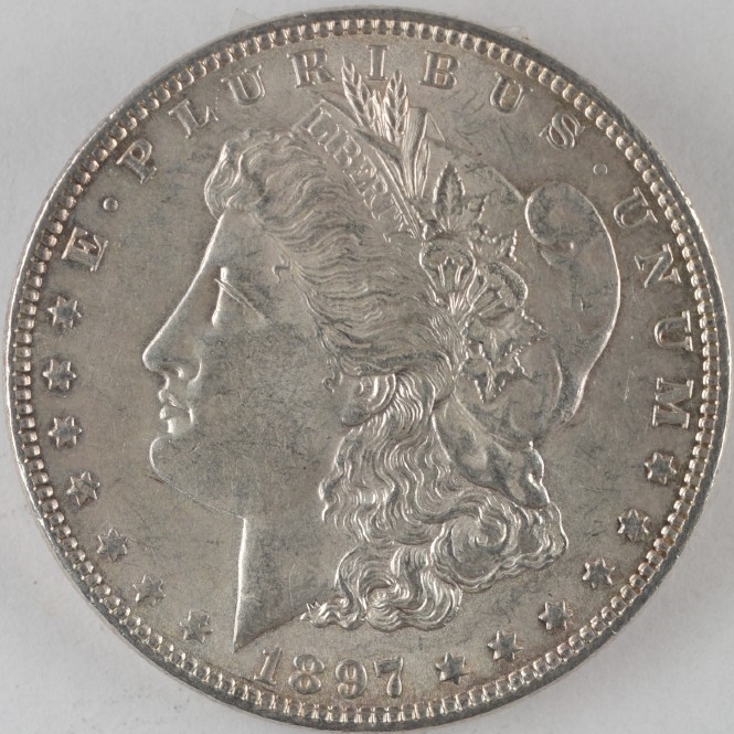 1897 United States $1 - Morgan Silver Dollar - CH BU+ 1897 United States $1 - Morgan Silver Dollar - CH BU+