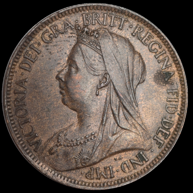 1900 Great Britain 1/2 Penny - Victoria (3rd Portrait)