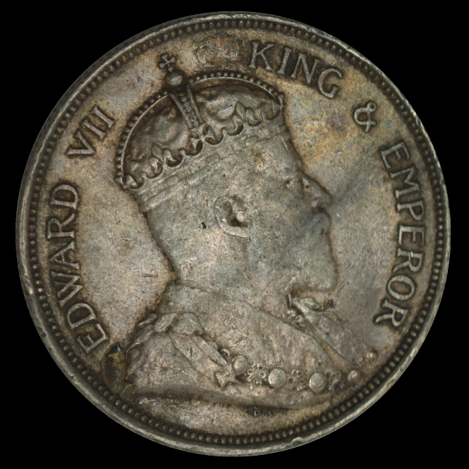 1908 Straits Settlements 50 Cents (Silver) - Edward VII