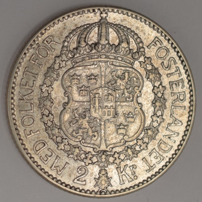 1913 Sweden 2 Kronor (Silver) - Gustaf V