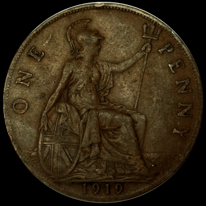 1919 Great Britain 1 Penny - George V