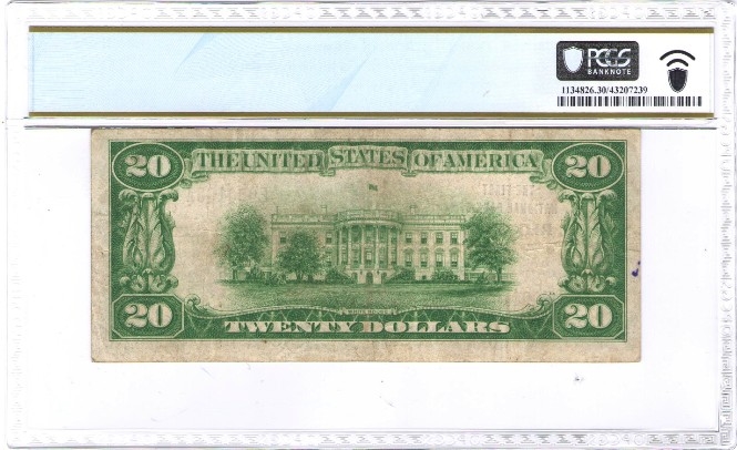 1929 U.S. $20 - The First National Bank of Red Wing Minnesota - PCGS VF30