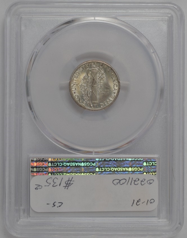 1935-S U.S. 10¢ - Mercury Dime - PCGS MS64FB