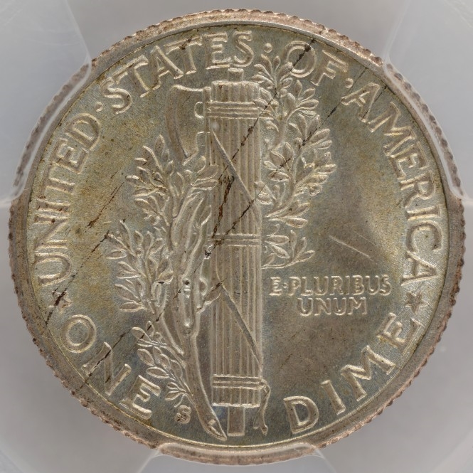 1935-S U.S. 10¢ - Mercury Dime - PCGS MS64FB