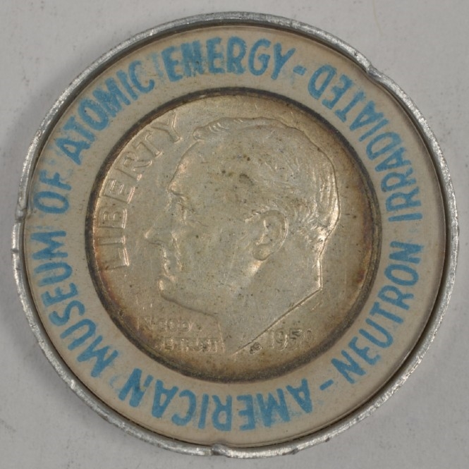 1959 U.S. 10¢- Irradiated Roosevelt Dime - Radioactive Encased (Dinged ...