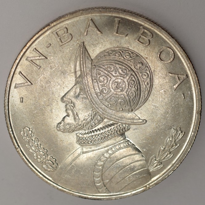 1966 Panama 1 Balboa - Vasco Nunez (Silver)