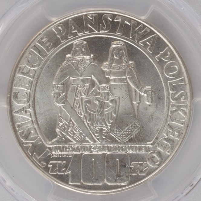 1966-MW Poland 100 Zlotych - Polish Milennium - PCGS MS65+