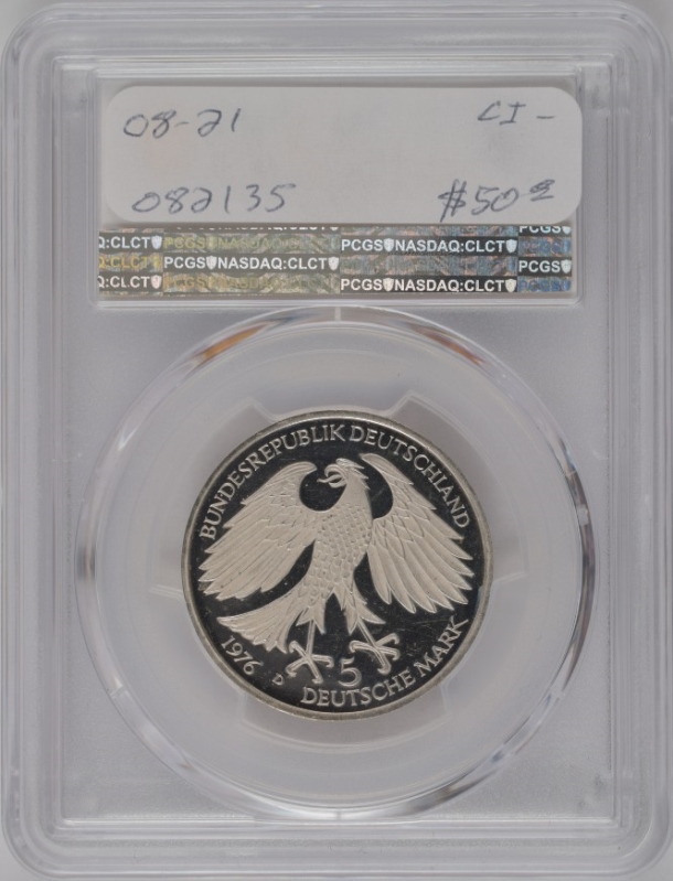 1976-D Germany 5 Mark - Von Grimmelshausen - PCGS PR66DCAM