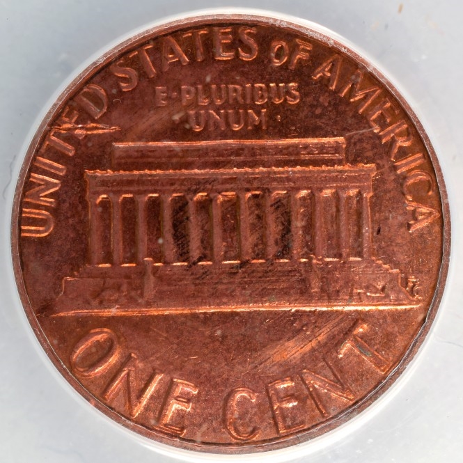 1983 U.S. 1¢ - Lincoln Memorial Cent - ANACS MS63RD (Strike Through!)