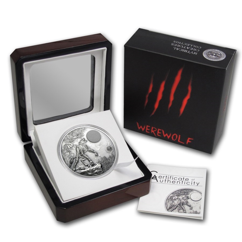2013 Palau $10 - Mythical Creatures: Werewolf - 2oz Silver