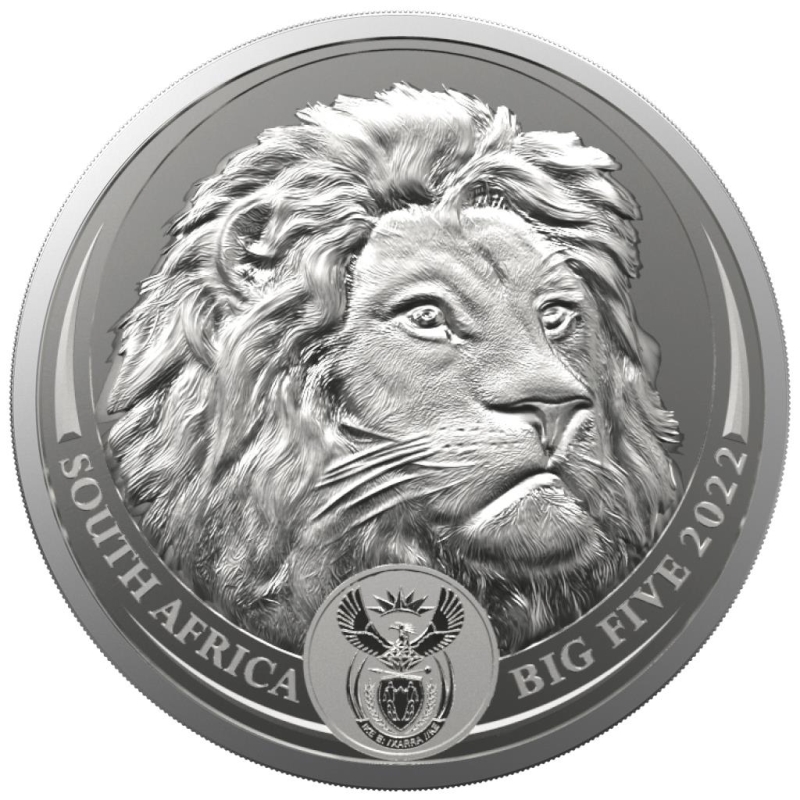 2022 South Africa 5 Rand - The Big Five: Lion - South African Mint