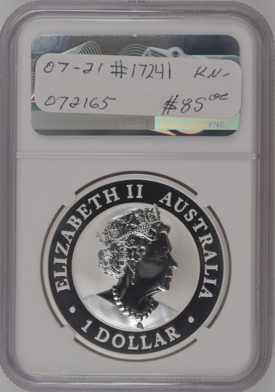 2019-P Australia $1 - Welcome Stranger Gold Nugget - NGC MS70