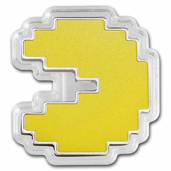 2021 Niue $2 - Pac-Man Shaped & Colorized (1oz Silver)