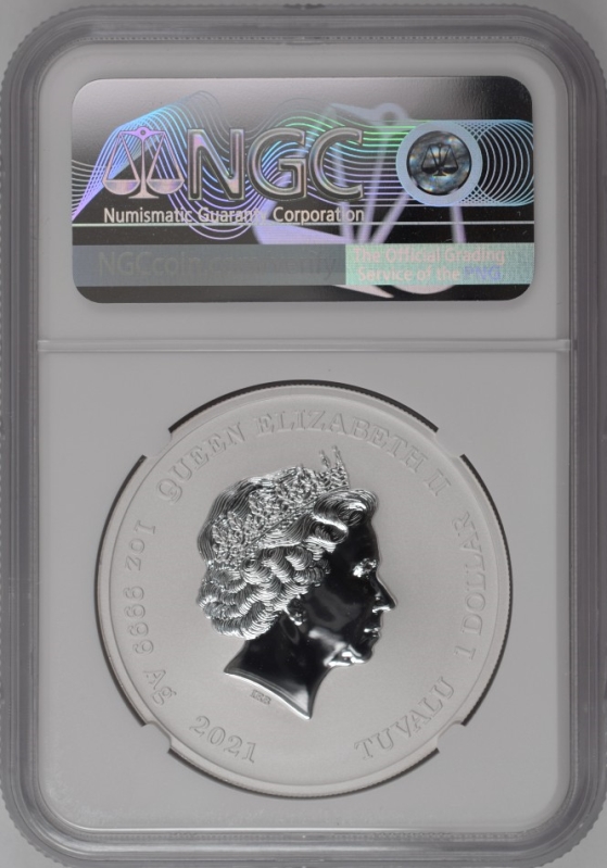 2021 Tuvalu $1 - Red Flag Fleet: Ching Shih Black Flag - NGC MS70