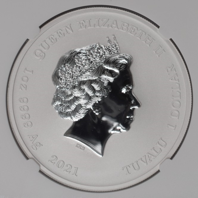 2021 Tuvalu $1 - Red Flag Fleet: Ching Shih Black Flag - NGC MS70