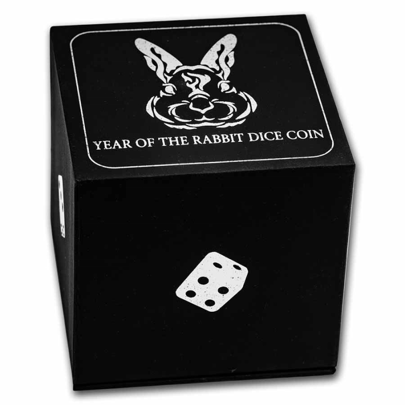 2023 Fiji $1 - Lunar Year of the Rabbit Dice - Antiqued (1oz Silver)