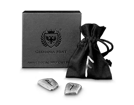 2023 Germania Mint - Rune Stone Cast Bar Set - 6x 1/2oz silver (UV ...