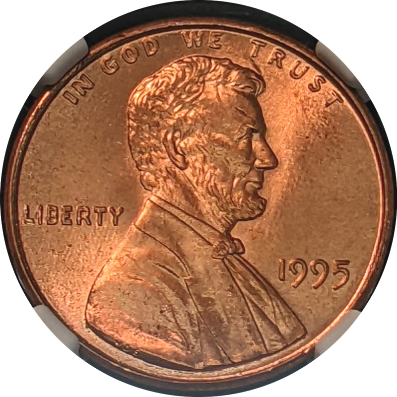 1995 U.S. 1¢ - Lincoln Memorial Cent - NGC MS68RD (Double Die Obverse)