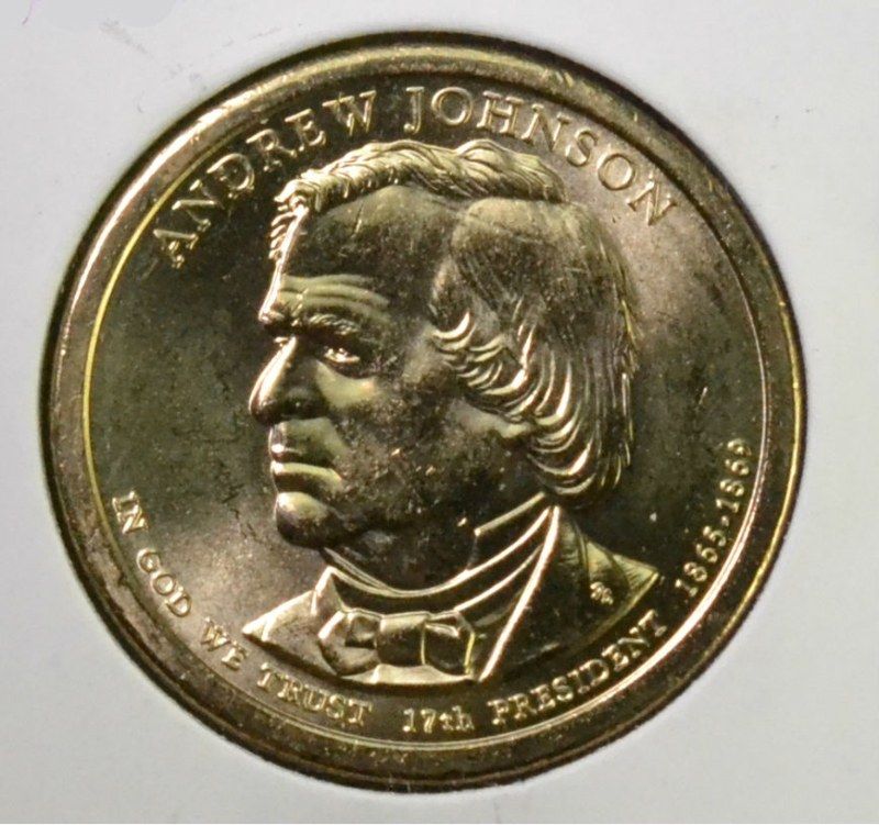 2011-P 17th President Andrew Johnson Dollar - BU