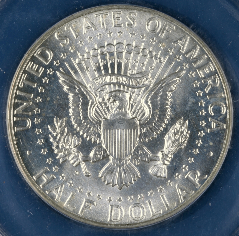 1964 D 50C KENNEDY HALF DOLLAR ANACS MS65 DDO 015 6263597