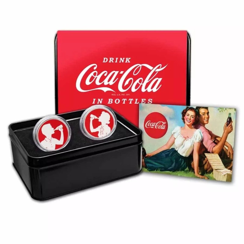 Coca Cola 2 (1oz) .999 Silver Colorized Rounds