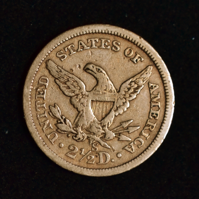1869-S $2.50 Liberty Head Gold Quarter Eagle Low Mintage - EF Details