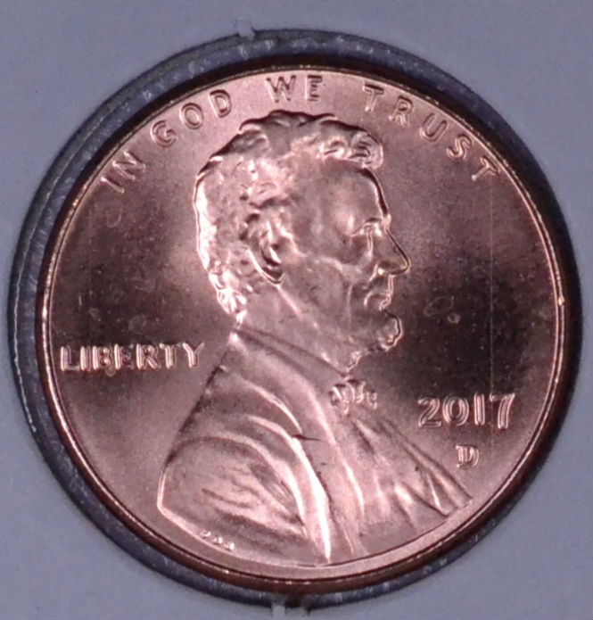 2017-D Lincoln Shield Cent - BU
