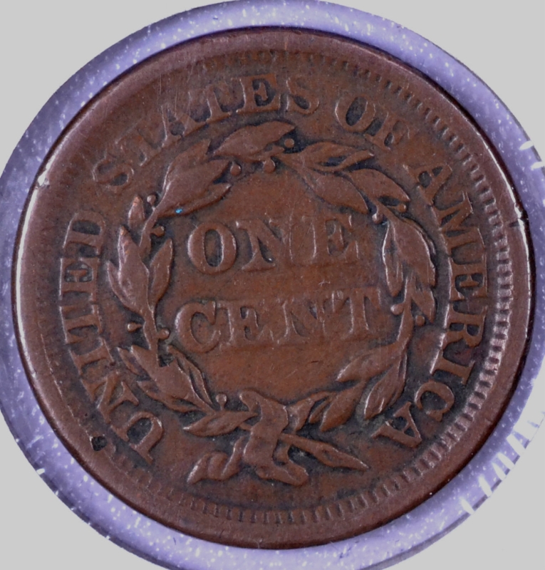 1856 1C Liberty Head Large Cent Slanted "5" - EF