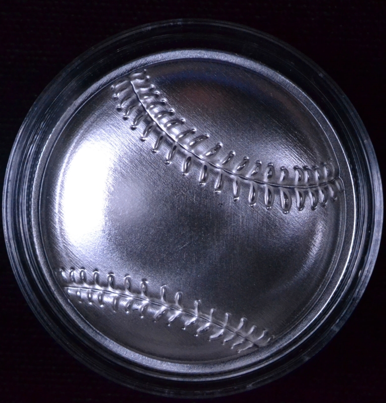 2017 1 oz Silver Domed Baseball Round