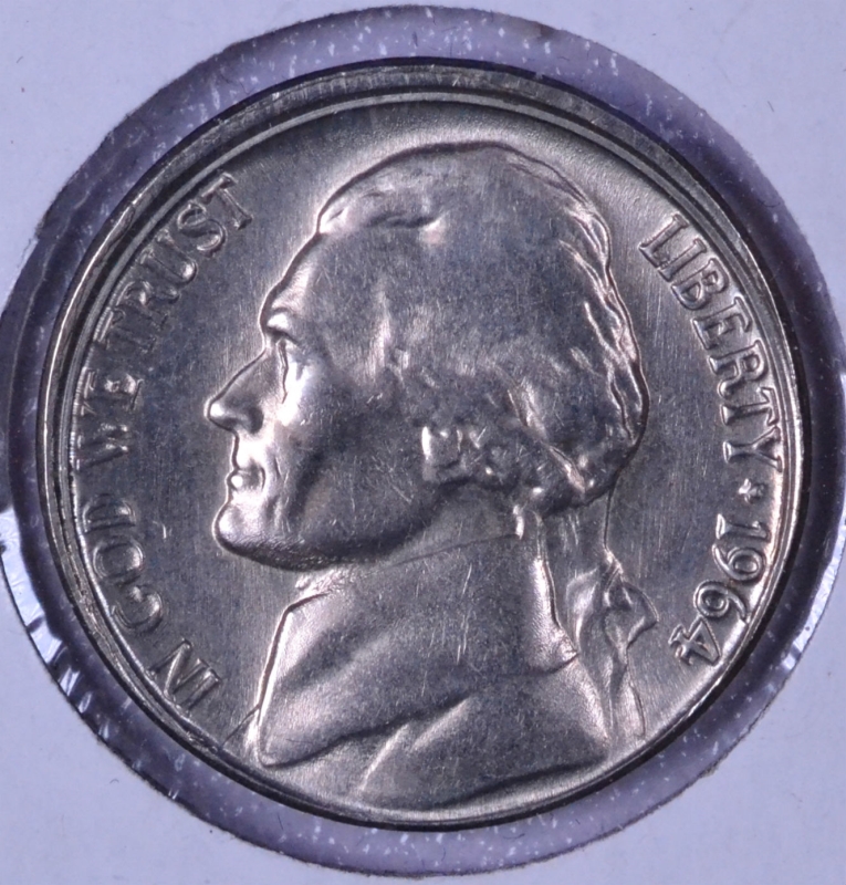 ERROR 1964-D 5C Jefferson Nickel - BU
