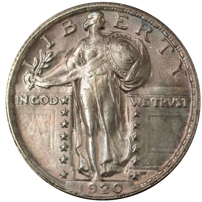 1920 U.S. 25¢ - Standing Liberty Silver Quarter - CHBU FH
