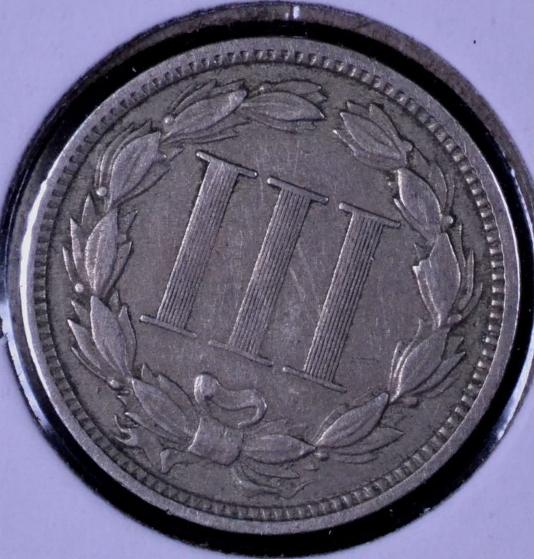 1876 3C Nickel Three-Cent Piece - VF