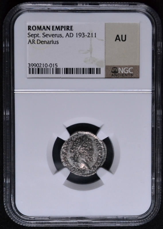 Roman Empire Sept. Severus AR Denarius AD 193-211 - NGC AU