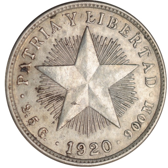 1920 Cuba 10 Centavos (Silver)