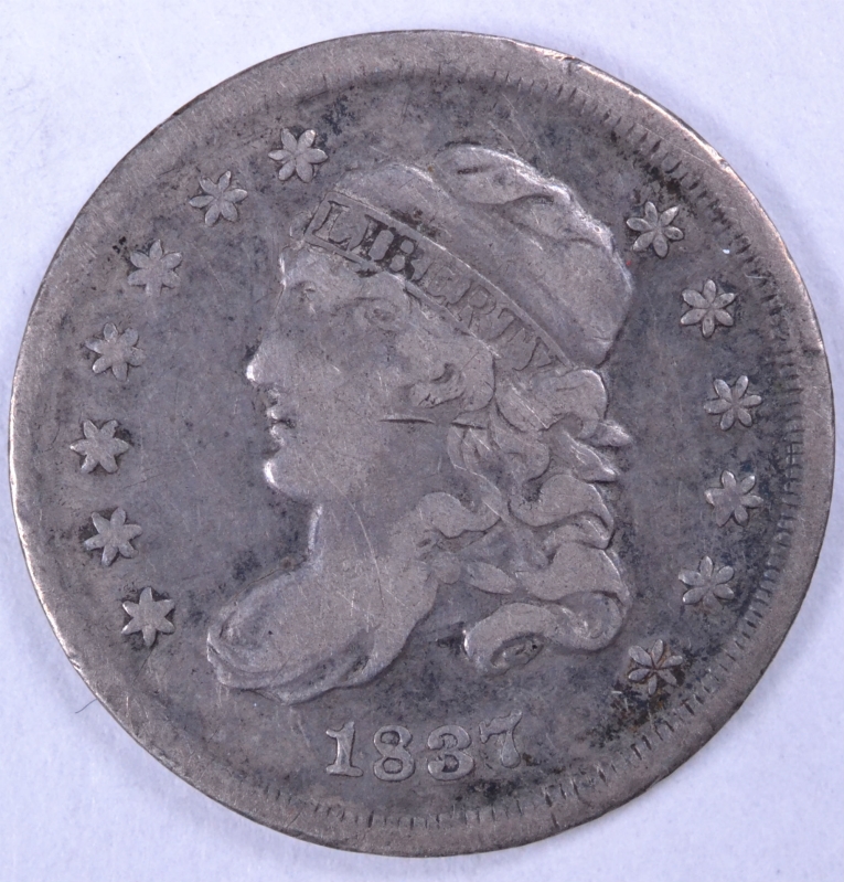 1837 H10C Capped Bust Half Dime - VF