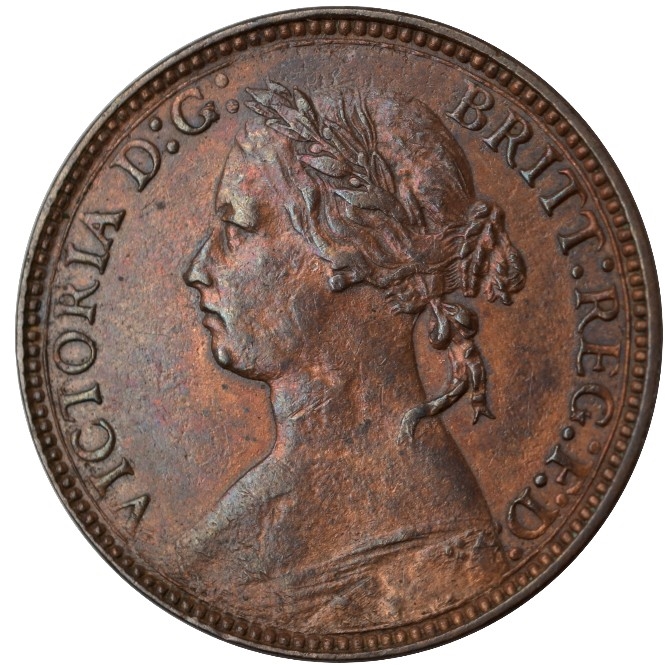 1875-H Great Britain 1 Farthing - Victoria (2nd portrait; 2nd type)