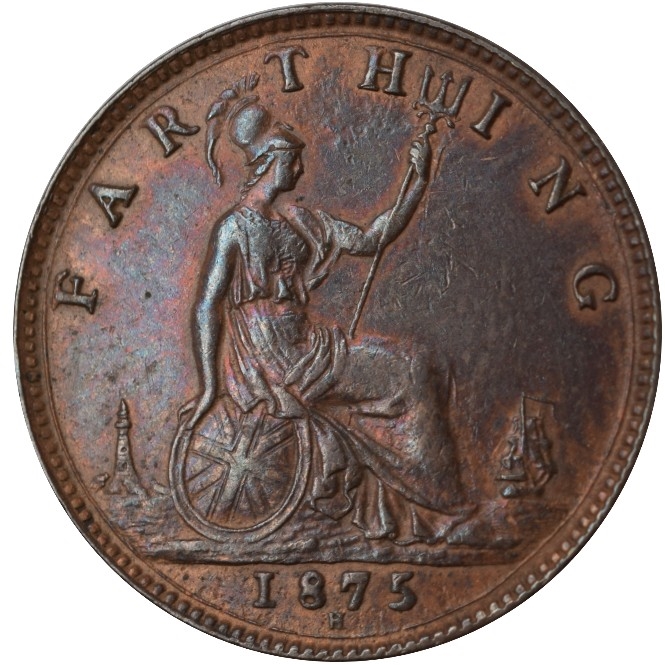 1875-H Great Britain 1 Farthing - Victoria (2nd portrait; 2nd type)