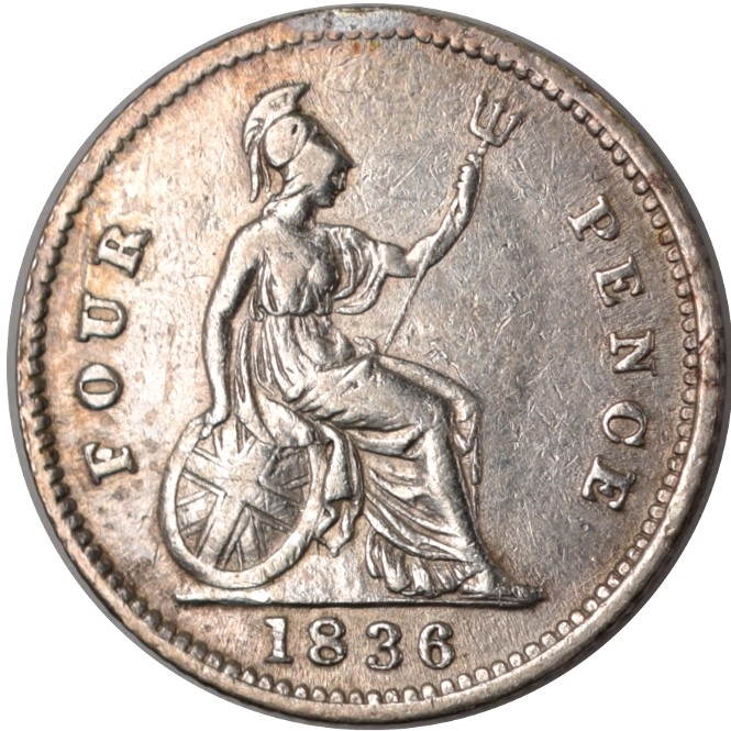 1836 Great Britain 4 Pence - William IV (Silver)