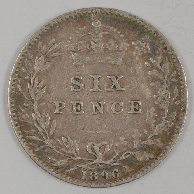 1896 Great Britain 6 Pence - Victoria (3rd Portrait)