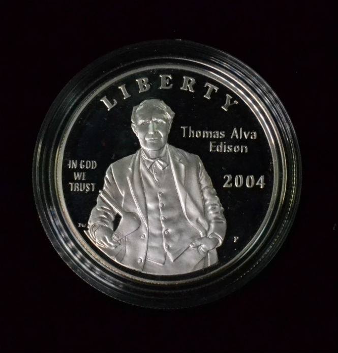 2004-P Thomas Alva Edison Commemorative Silver Dollar PF