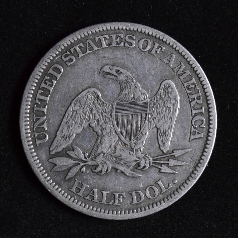 1859 50C Seated Liberty Half Dollar - VF